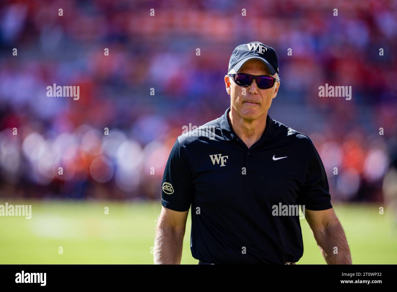 October 7, 2023: Wake Forest Demon Deacons head coach Dave Clawson ...