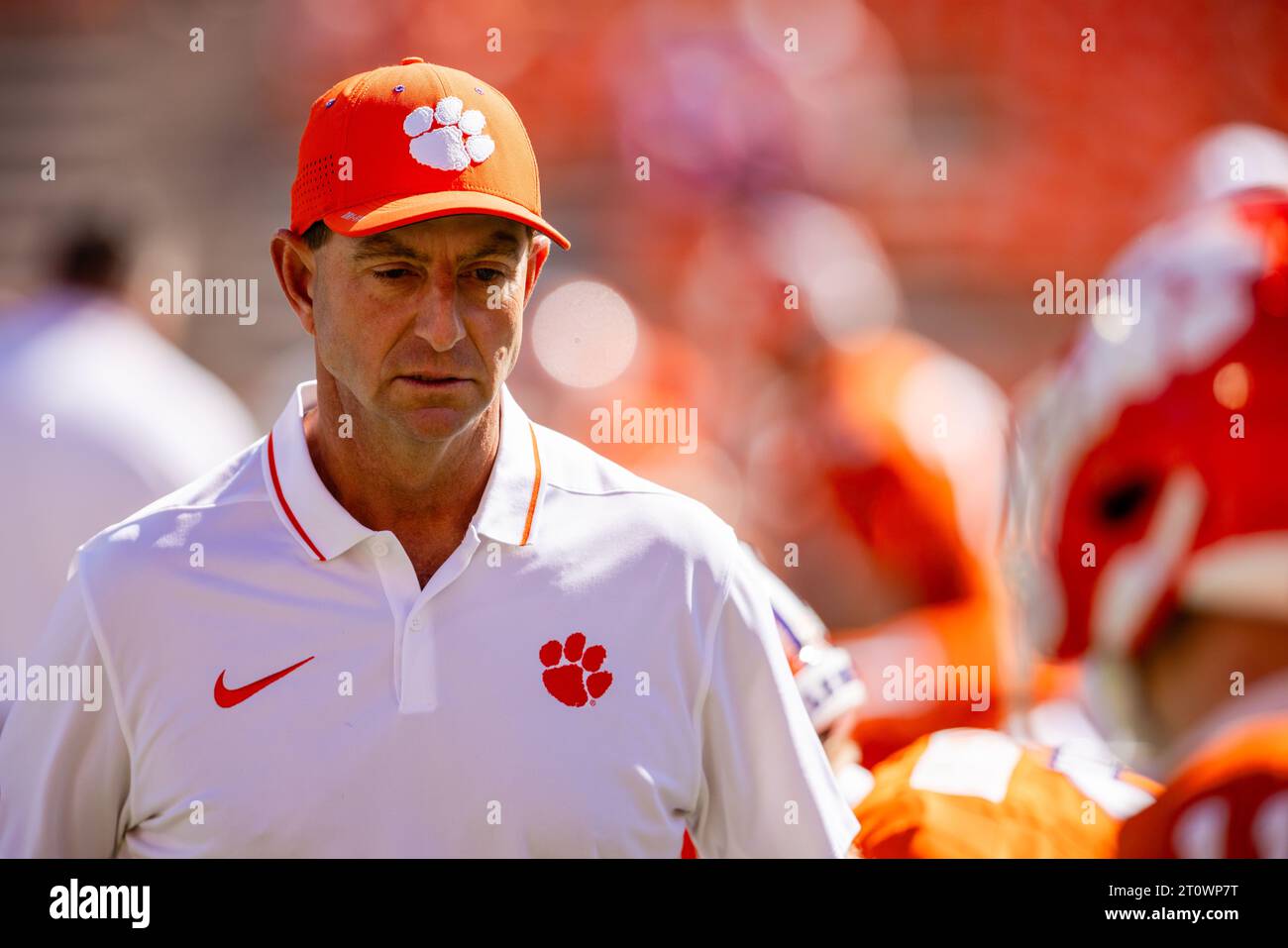 October 7, 2023: Clemson Tigers head coach Dabo Swinney before the ACC Football matchup against ...