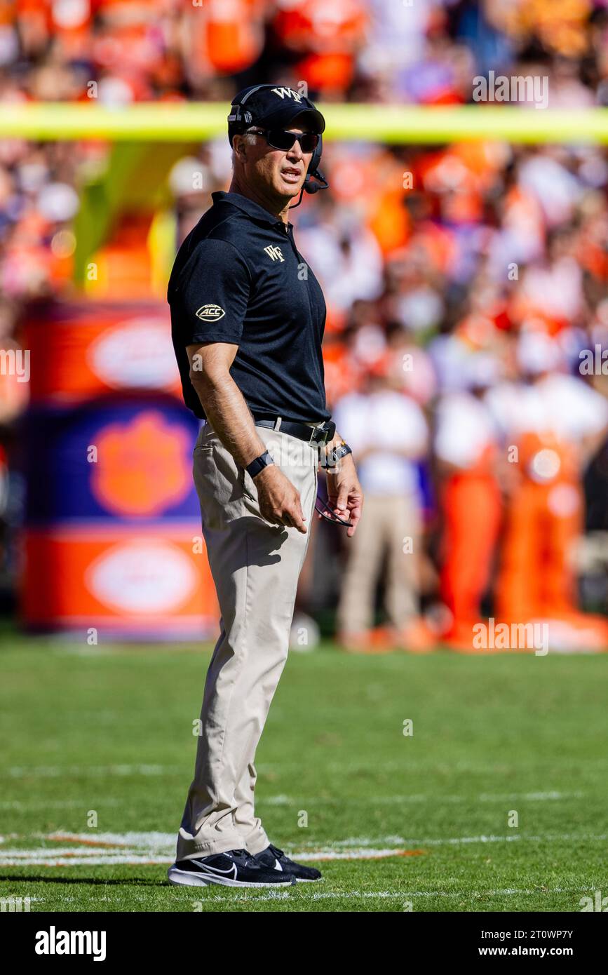 October 7, 2023: Wake Forest Demon Deacons head coach Dave Clawson ...