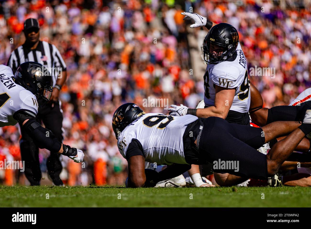 October 7, 2023: Wake Forest Demon Deacons defensive lineman Kevin ...