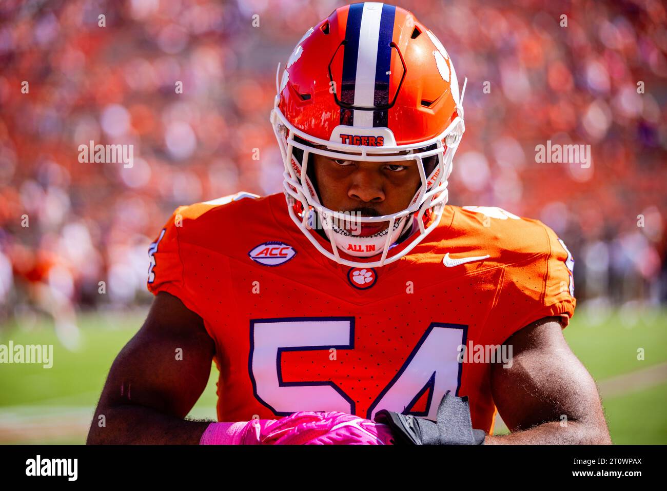 October 7, 2023: Clemson Tigers linebacker Jeremiah Trotter Jr. (54) before the ACC Football ...