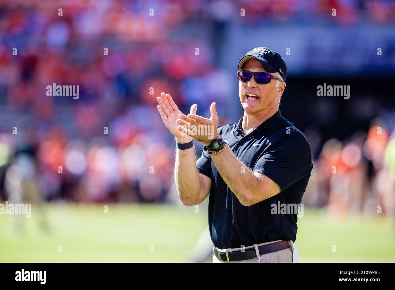 October 7, 2023: Wake Forest Demon Deacons head coach Dave Clawson ...