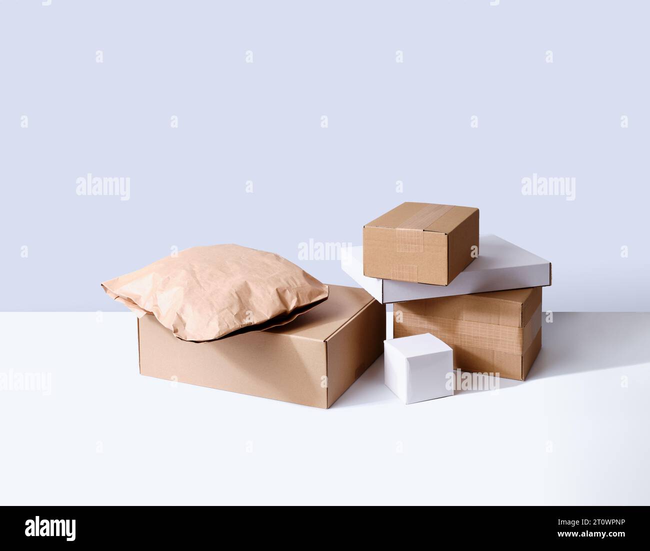 Mockup parcel cardboard box hi-res stock photography and images - Alamy