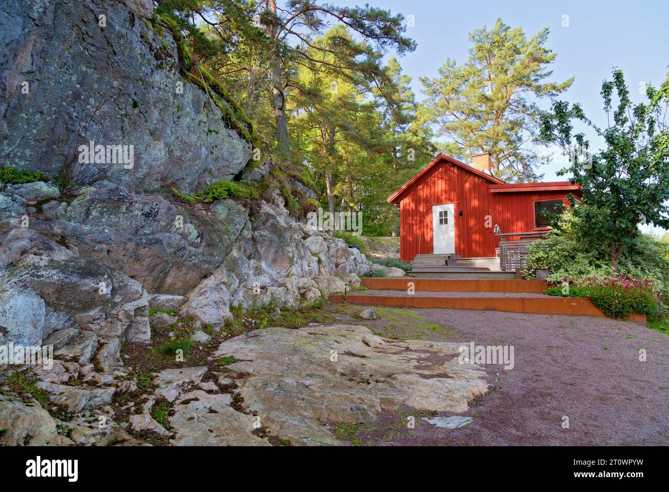 Traditional typical vintage swedish red house home architecture ...