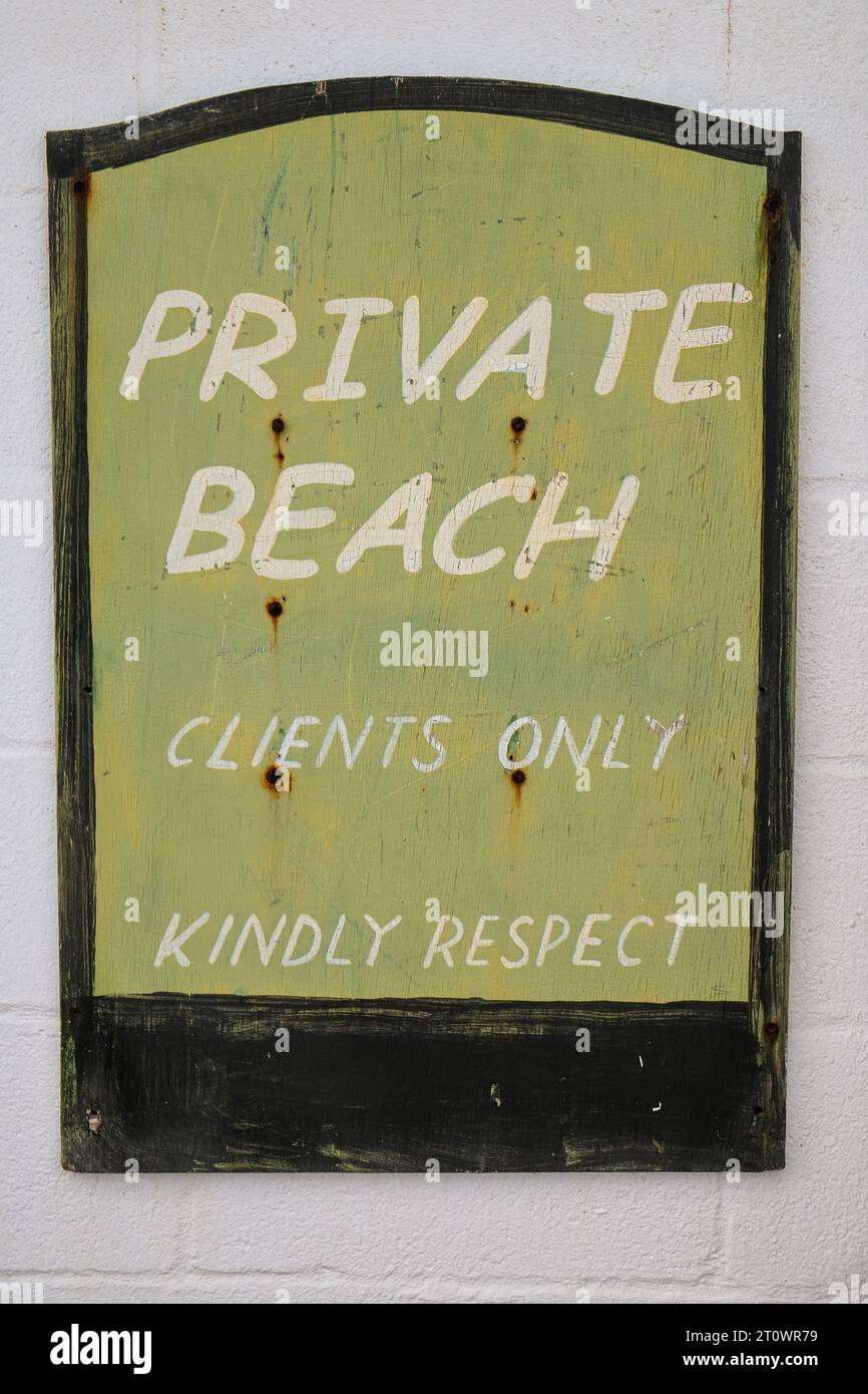 Old beach sign hi-res stock photography and images - Alamy