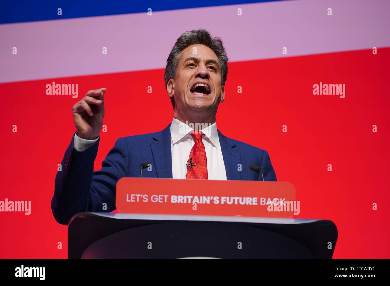 Shadow secretary of state for energy security and net zero Ed Miliband ...