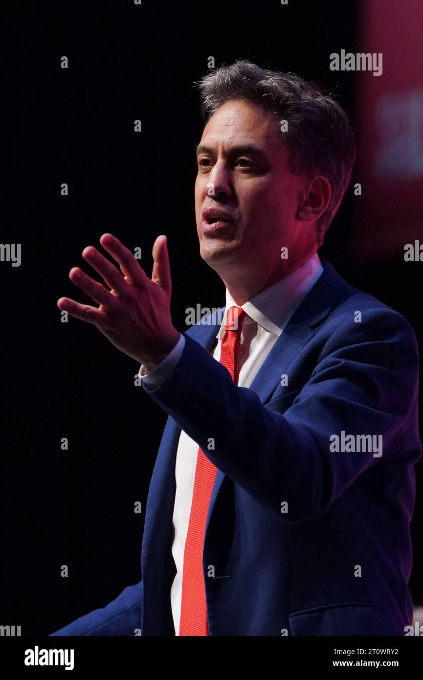 Shadow secretary of state for energy security and net zero Ed Miliband ...