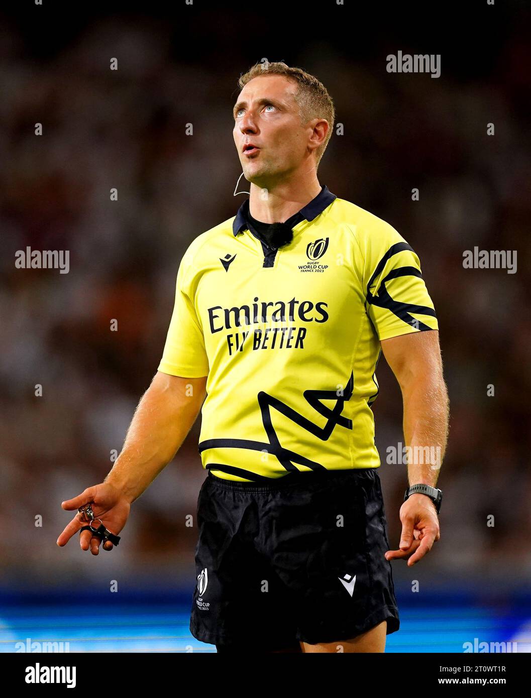 Referee Andrew Brace during the Rugby World Cup 2023, Pool D match at ...