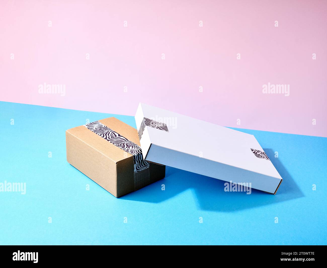 Stack of cardboard parcels Stock Photo - Alamy