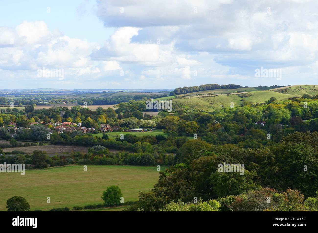 Barton Hills Nature Reserve viewed from Sharpenhoe Clappers Nature ...