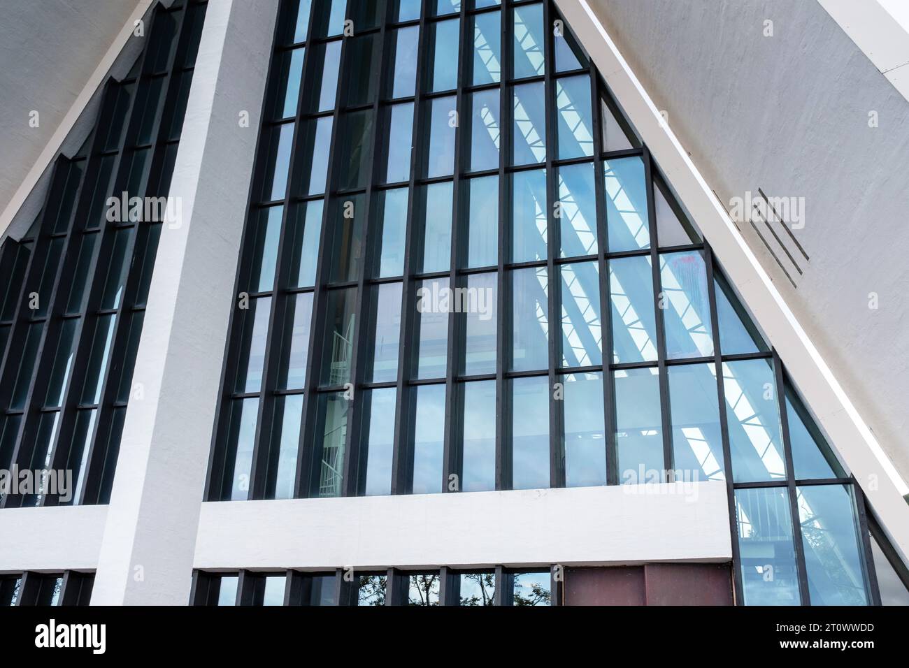 September 05, 2023: The expansive glass windows of Tromso's Arctic ...
