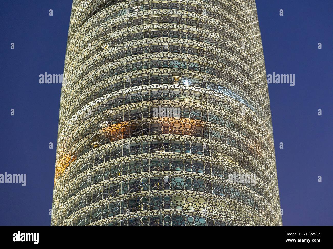 Doha Tower aka Burj Doha designed by Jean Nouvel, West Bay, Qatar Stock ...