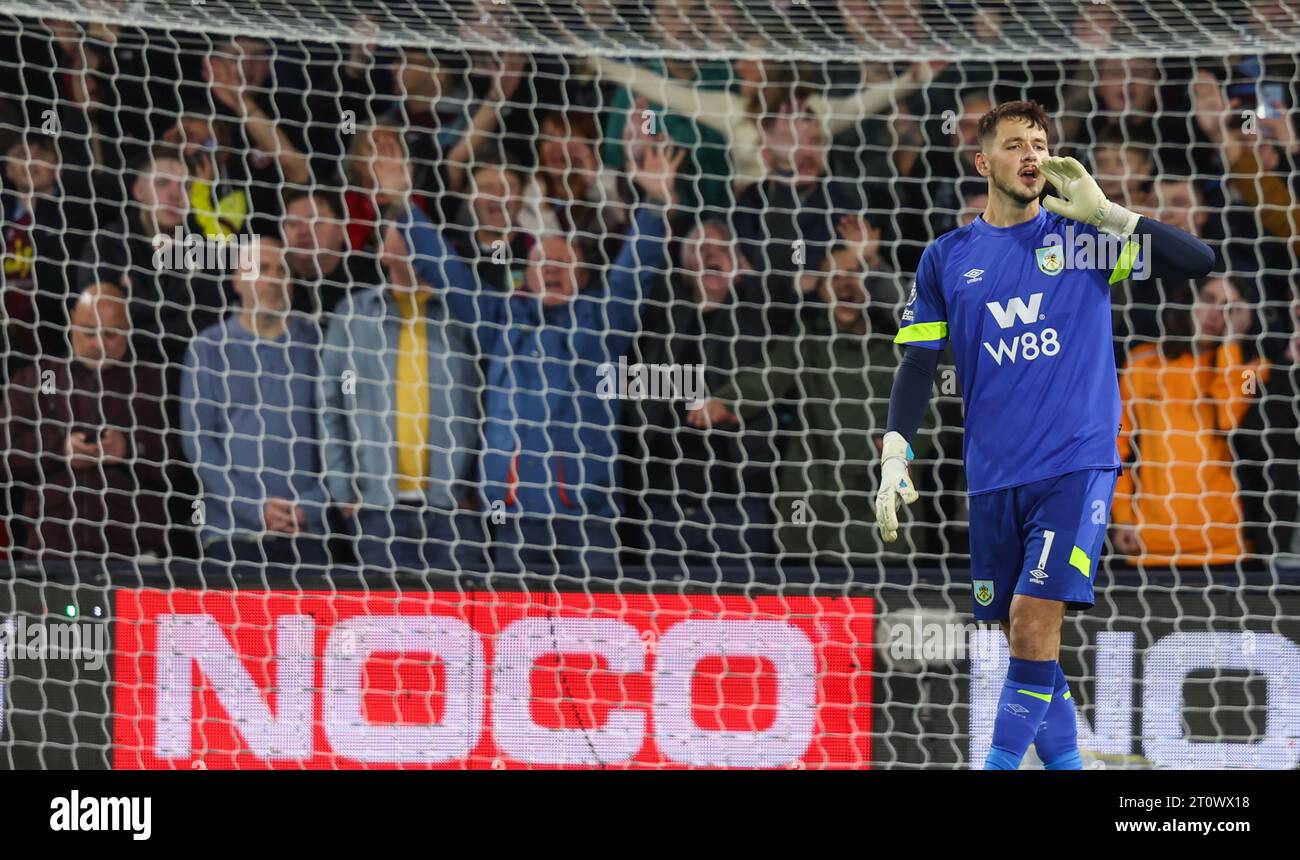 James Trafford in action at Luton V Burnley at Kennelworth Road Stadium ...