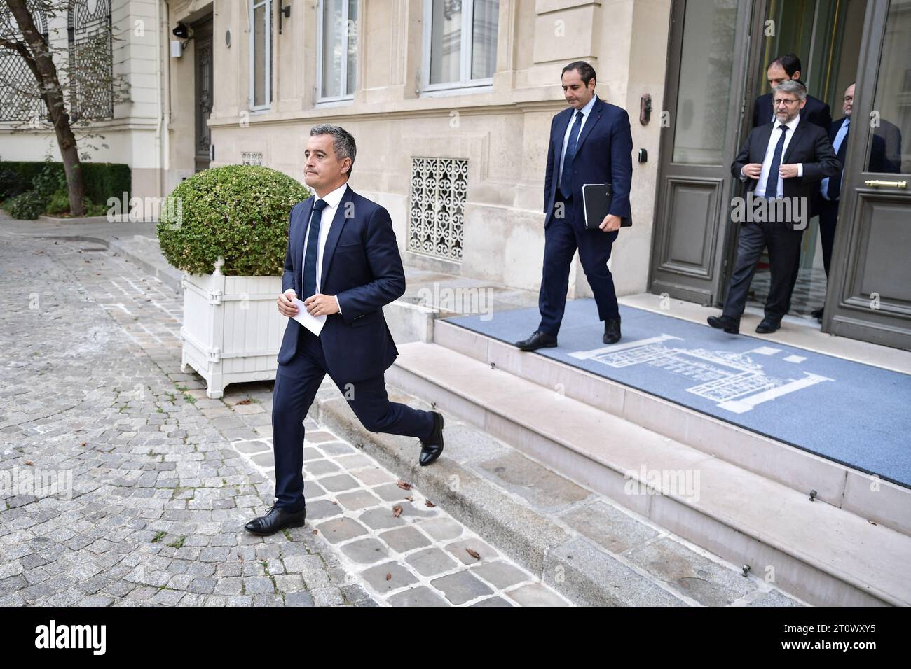 Paris, France. 09th Oct, 2023. French Interior Minister Gerald Darmanin ...