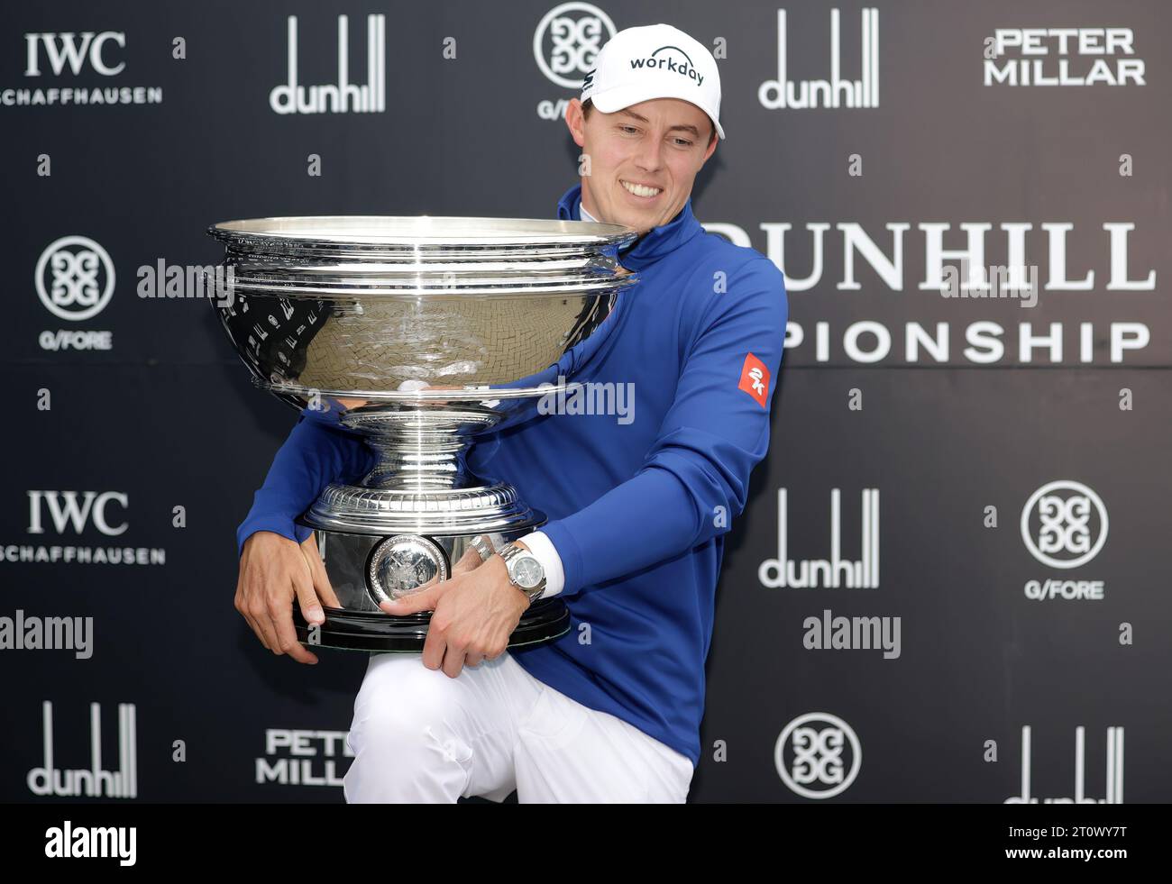Matt Fitzpatrick celebrates with the trophy following day five of the ...