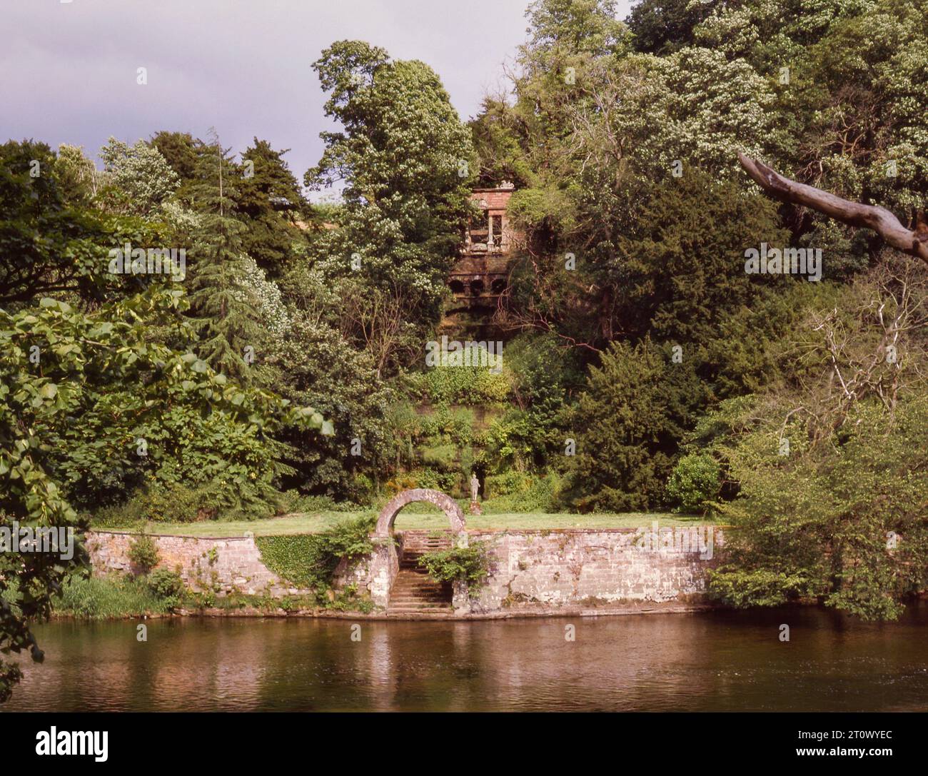 Site of the Corby Castle Waterfall in Cumbria, England Stock Photo - Alamy