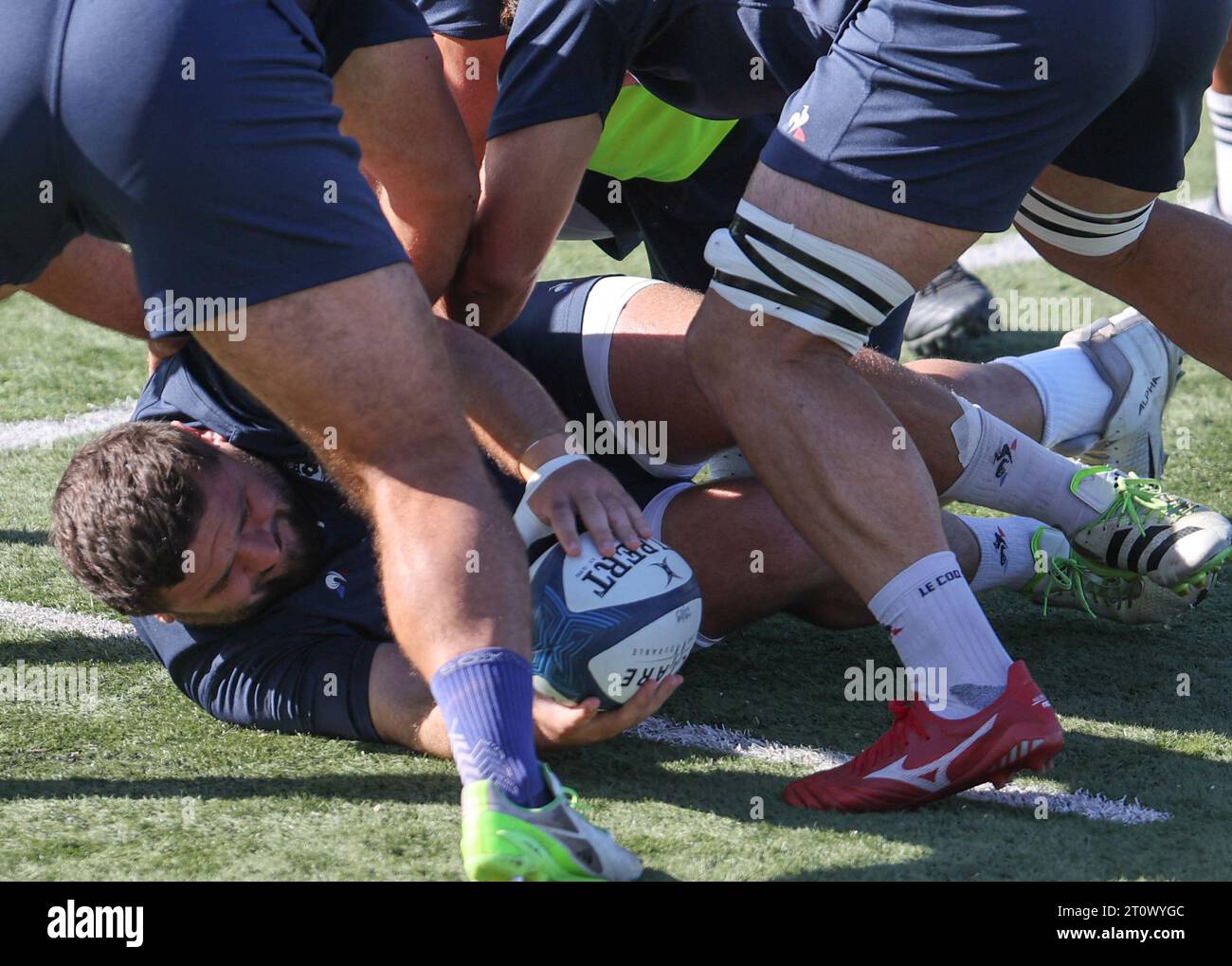 Lumio, France. 09th Oct, 2023. The Montpellier rugby (MHR) team begins ...