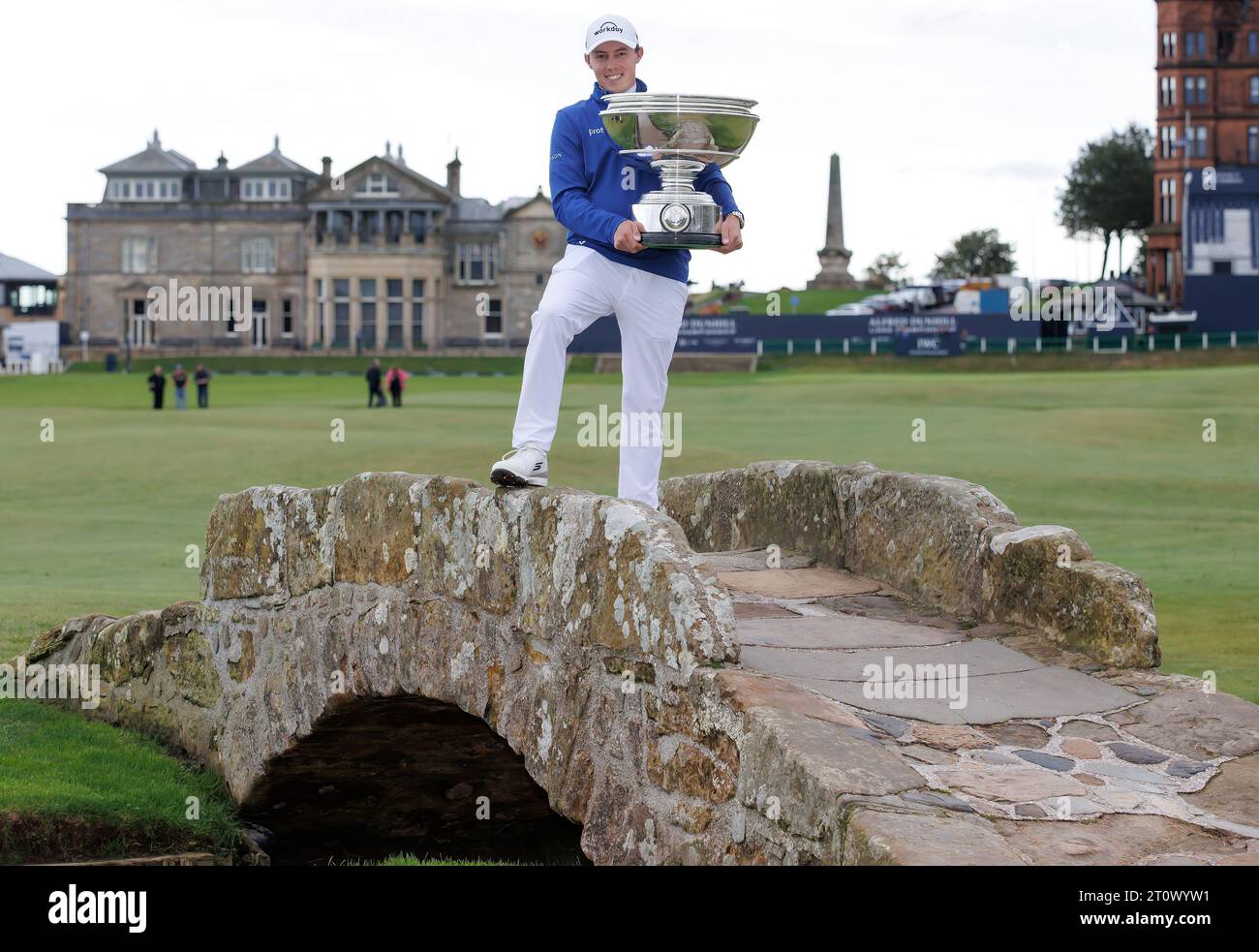 Matt Fitzpatrick celebrates with the trophy following day five of the ...