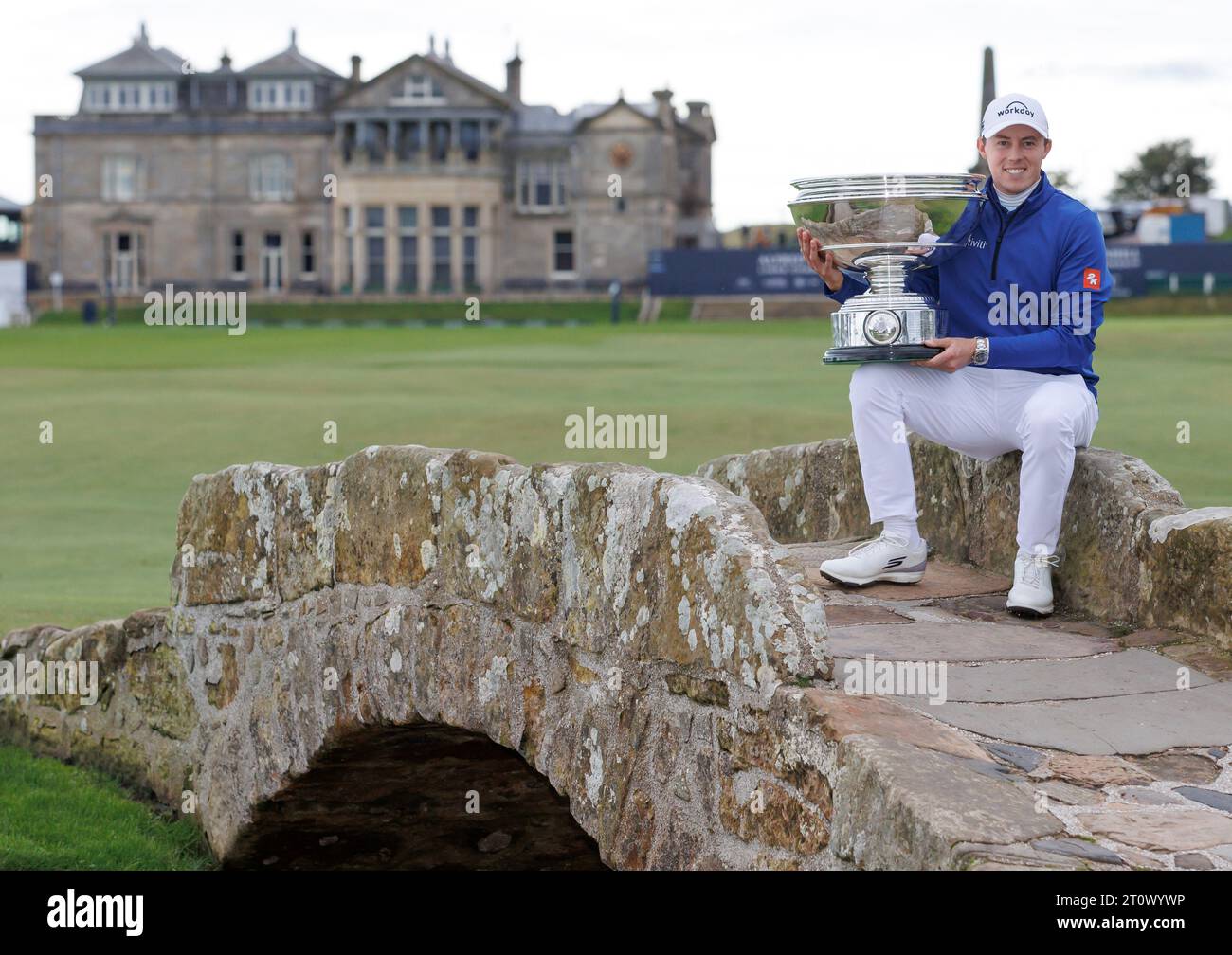 Matt Fitzpatrick celebrates with the trophy following day five of the ...