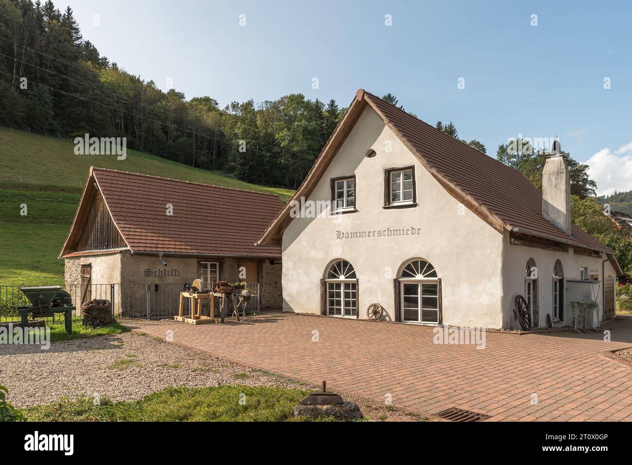 200 year old restored hammer mill (german: Hammerschmiede) in the Black ...