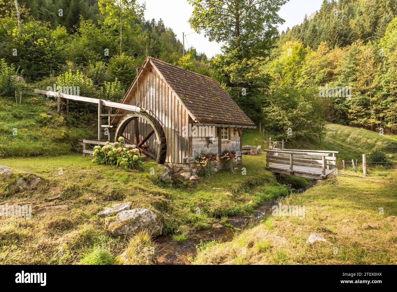 Historic water mill in the Southern Black Forest, Hornberg, Ortenau ...