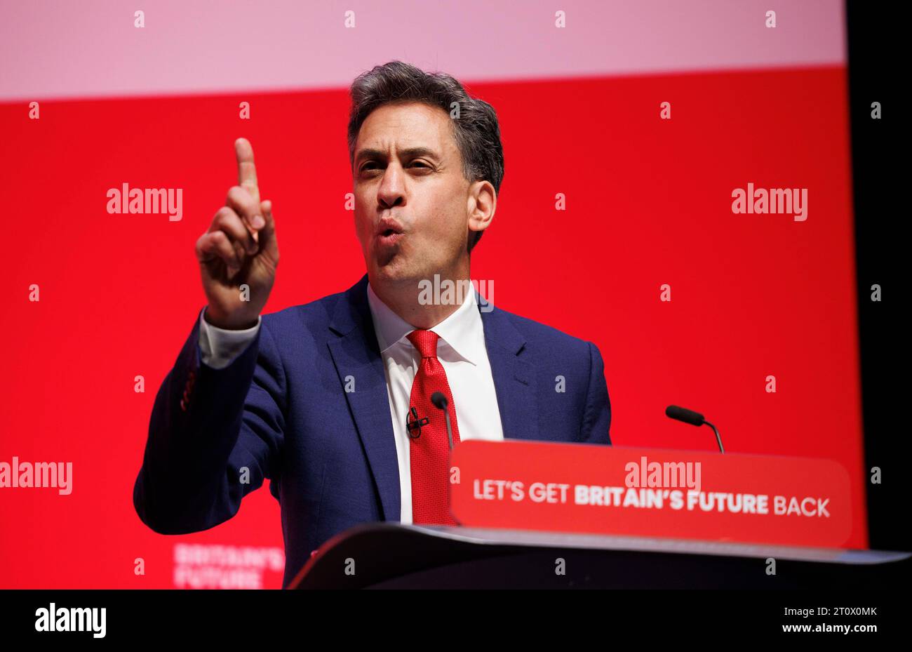 Liverpool, UK. , . Ed Miliband, Shadow Secretary of State for Energy ...