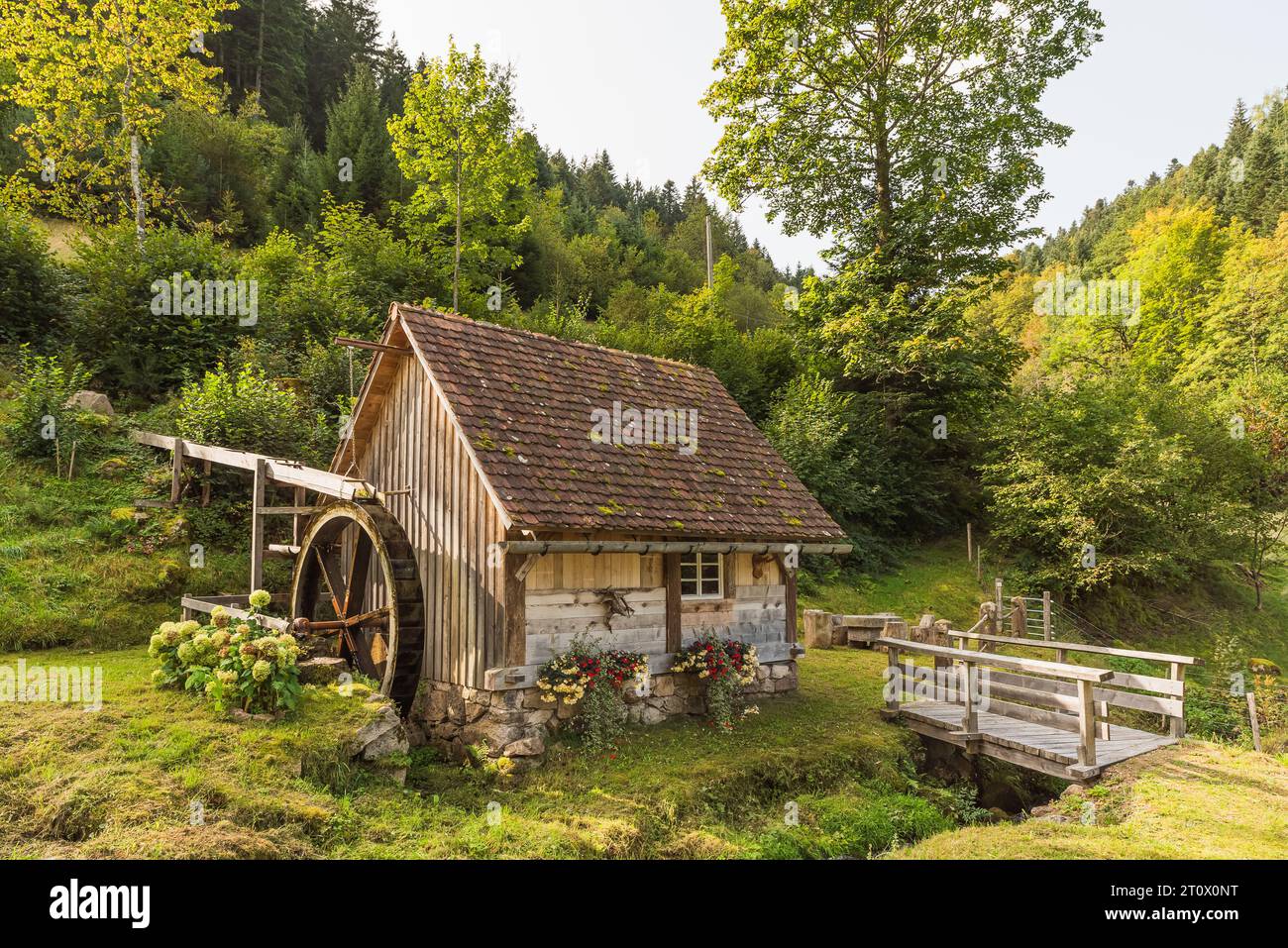 Historic water mill in the Southern Black Forest, Hornberg, Ortenau ...