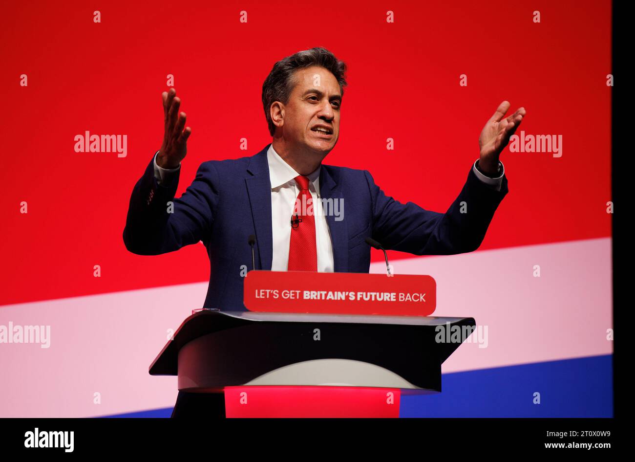 Liverpool, UK. , . Ed Miliband, Shadow Secretary of State for Energy ...