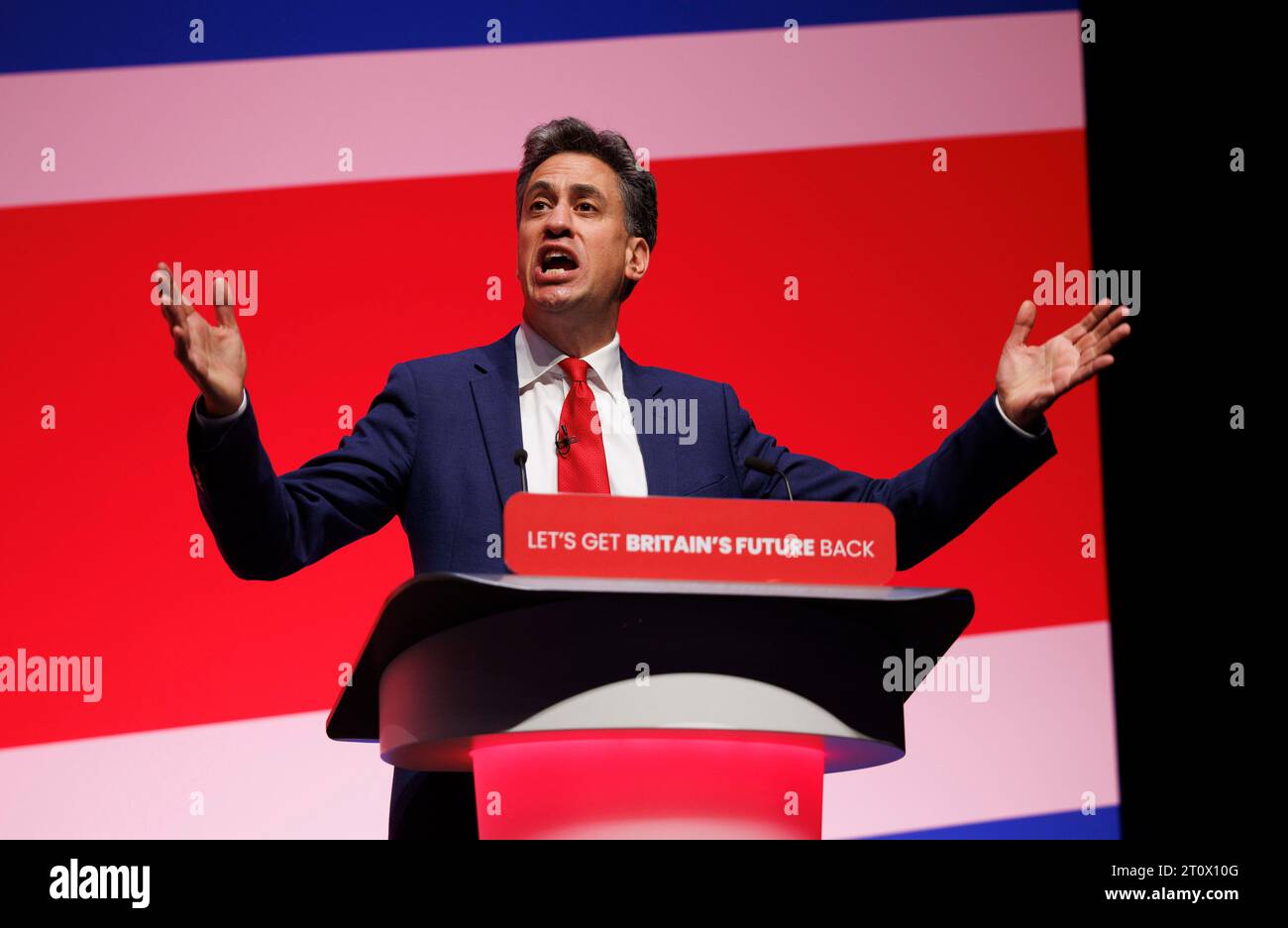 Liverpool, UK. , . Ed Miliband, Shadow Secretary of State for Energy ...