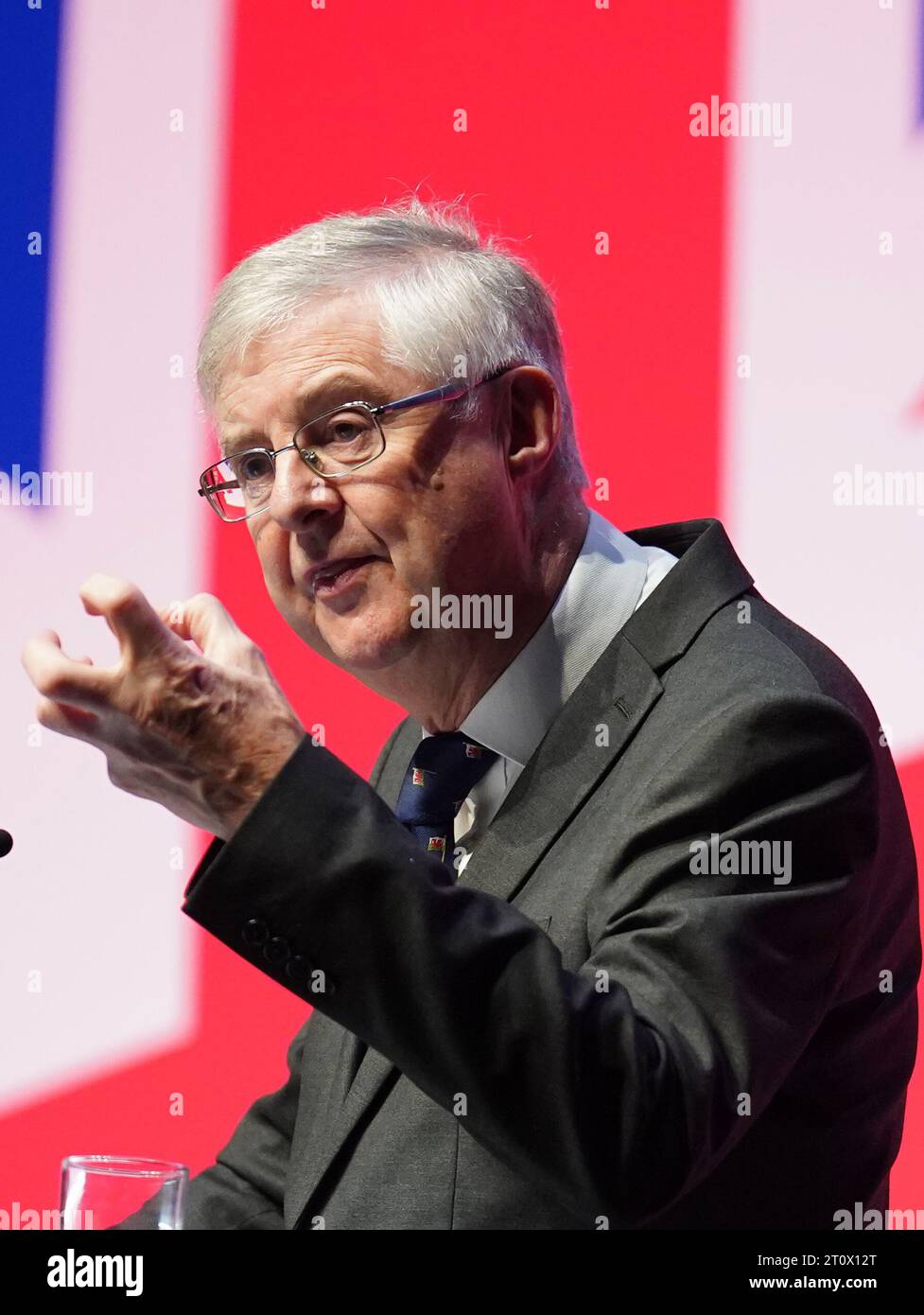 Welsh First Minister, Mark Drakeford speaking during the Labour Party ...