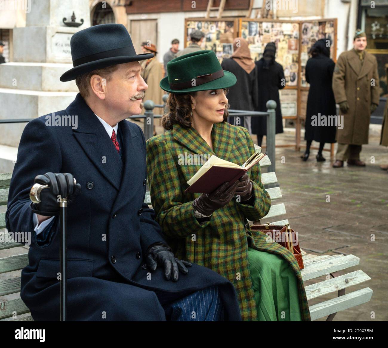 A HAUNTING IN VENICE, from left: Kenneth Branagh as Hercule Poirot ...