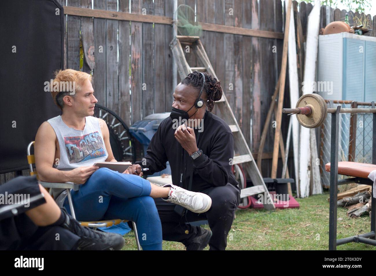 CASSANDRO, from left: Gael Garcia Bernal, director Roger Ross Williams ...