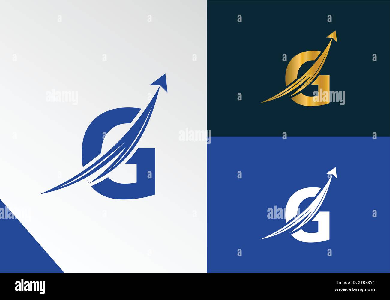 Letter G with Finance logo concept. marketing and growth arrow ...