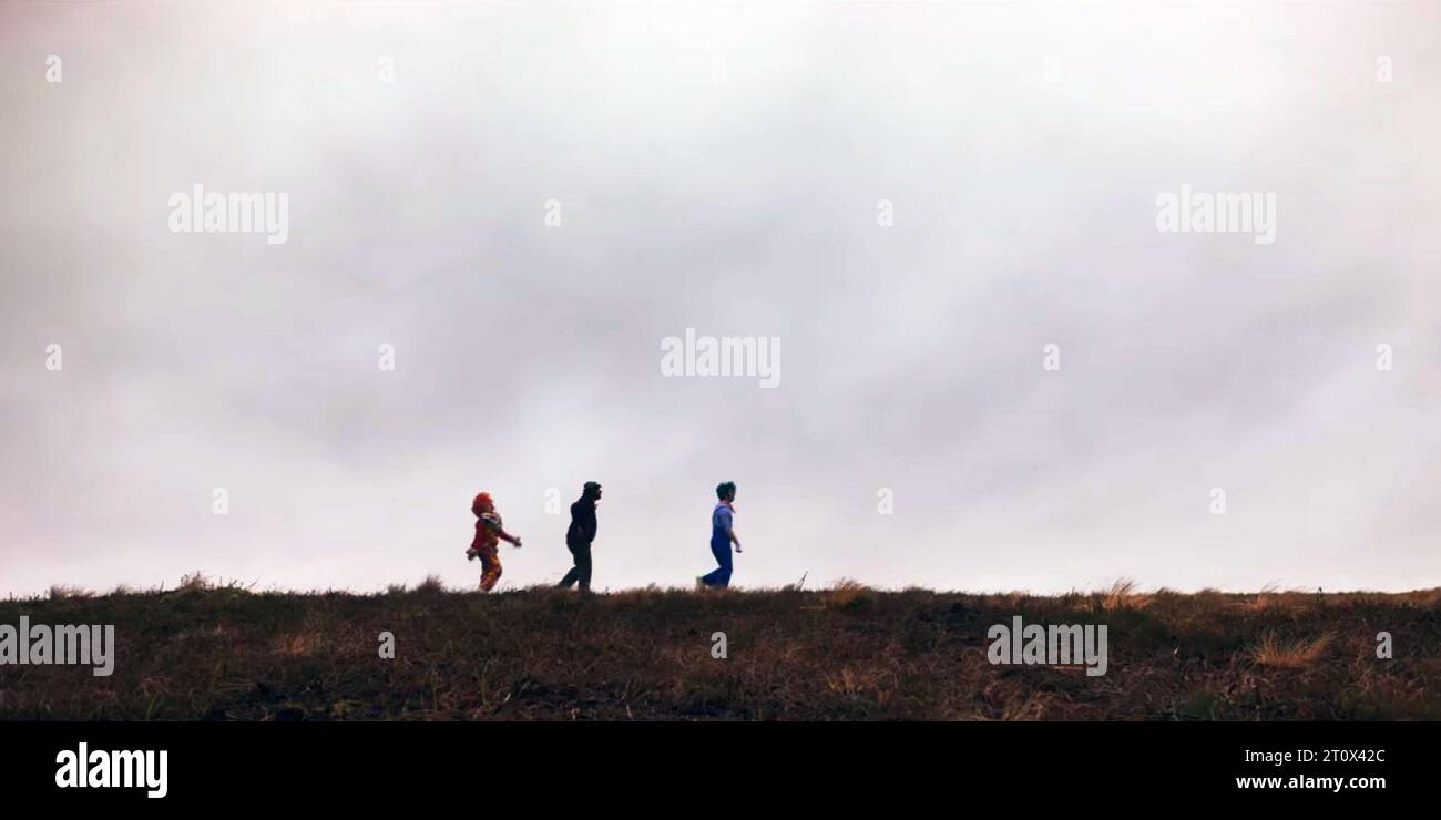 APOCALYPSE CLOWN, from left: Natalie Palamides, David Earl, Fionn Foley ...