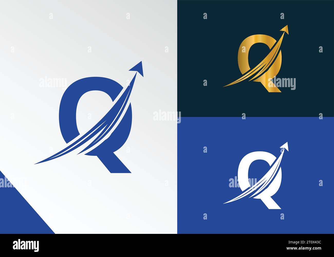 Letter Q with Finance logo concept. marketing and growth arrow ...