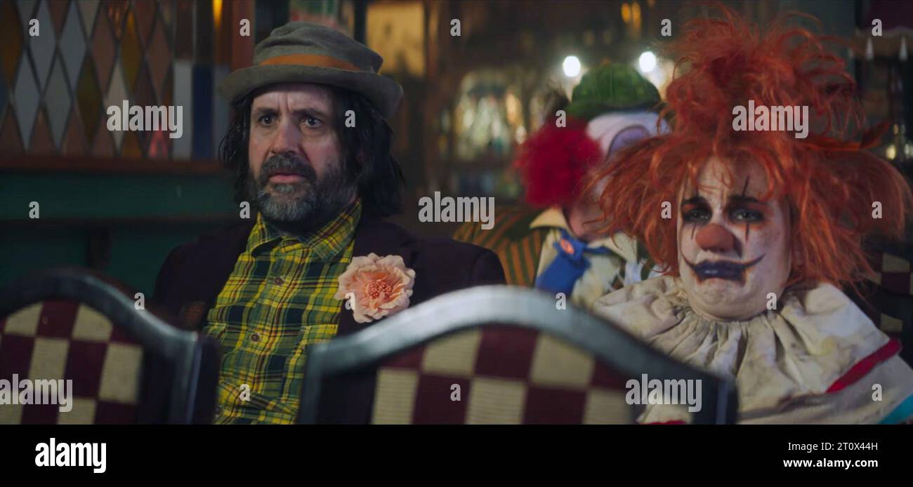 APOCALYPSE CLOWN, from left: David Earl, Natalie Palamides, 2023 ...