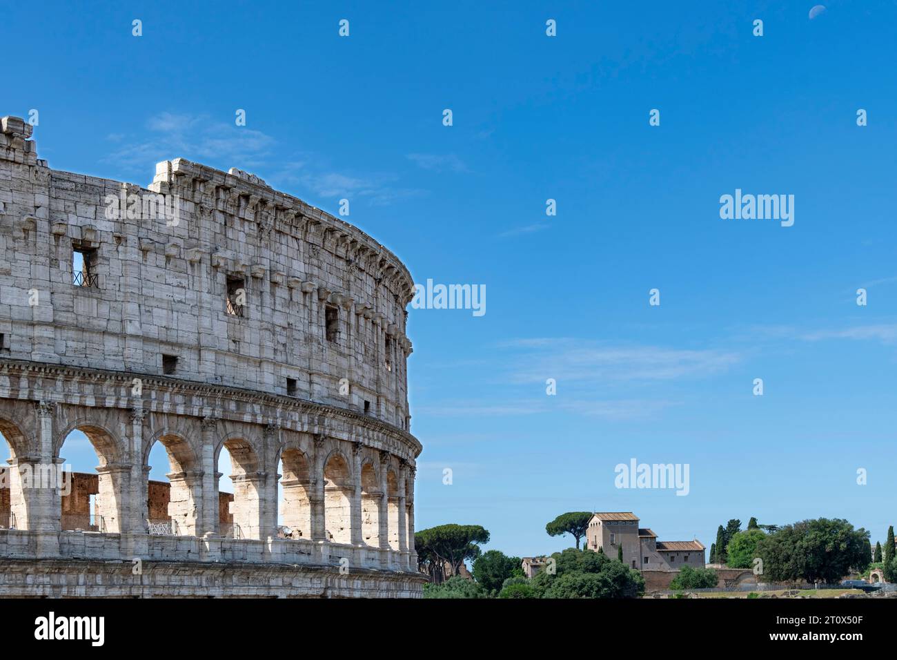 The Colosseum in Rome, Italy, an elliptical amphitheatre in the centre ...