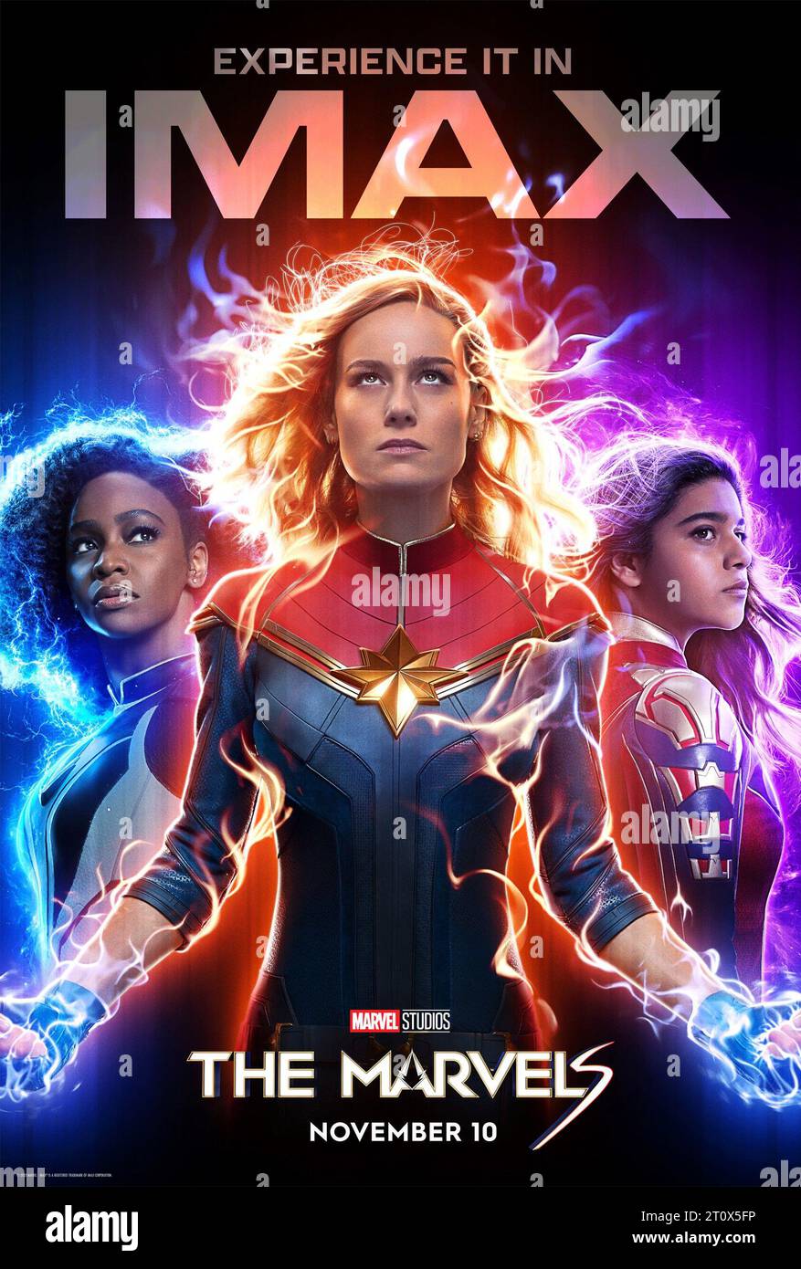 THE MARVELS, (aka CAPTAIN MARVEL 2), IMAX poster, from left: Teyonah ...