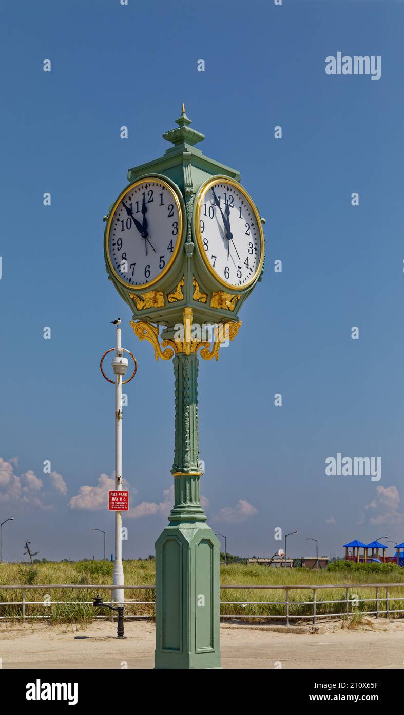 The National Park Service restored the Wise Clock at Jacob Riis Park in ...