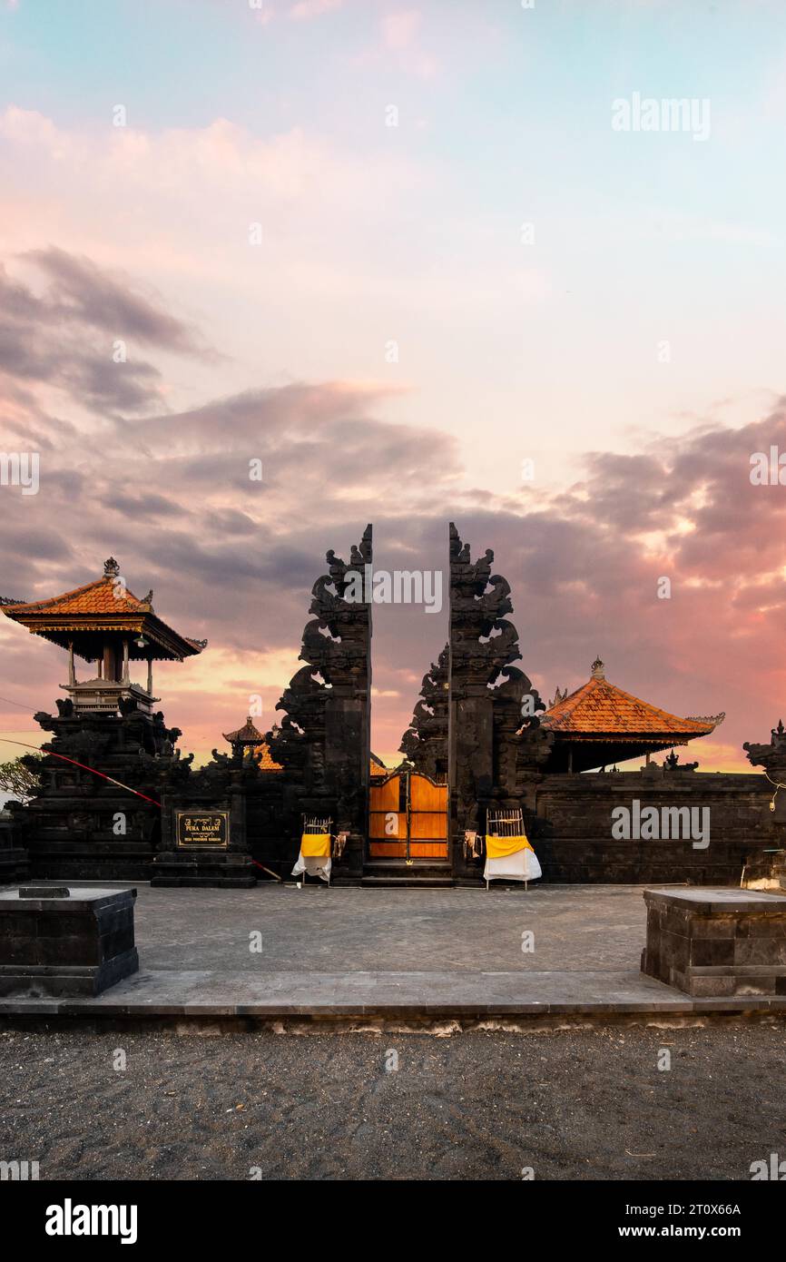Hindu temple in the morning, beautiful sunrise at a religious place on ...