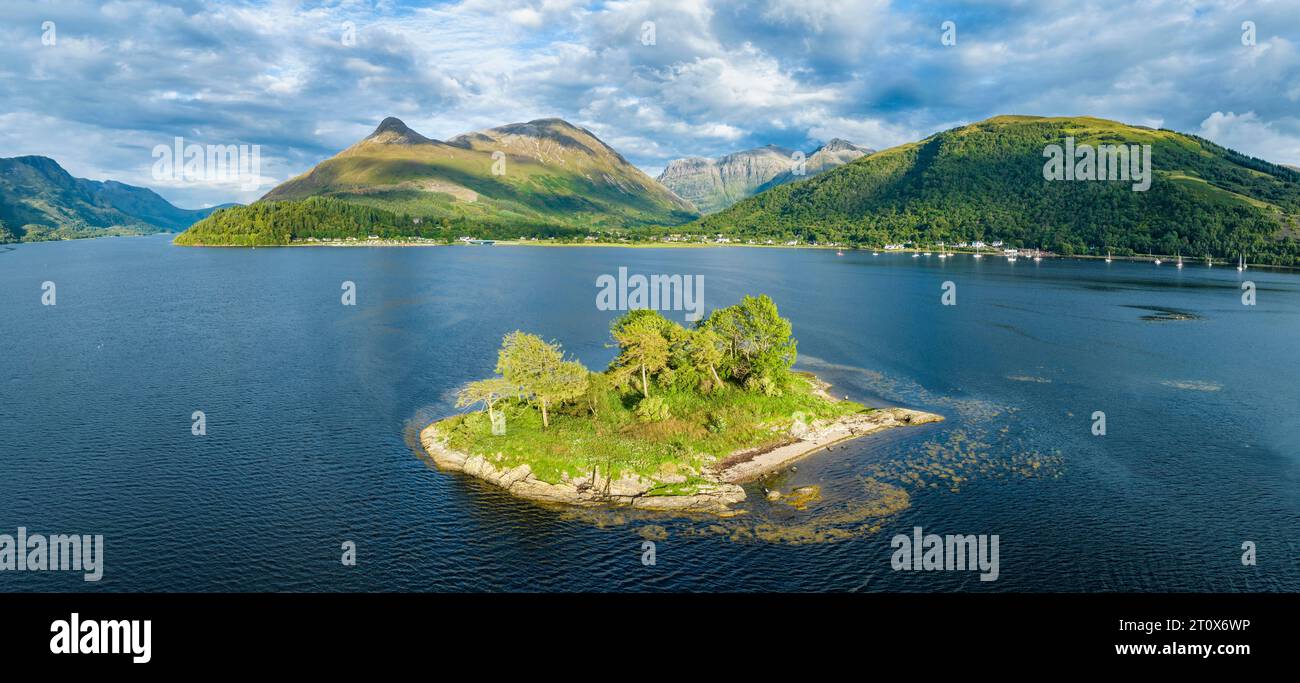 Aerial view glencoe valley loch hi-res stock photography and images - Alamy