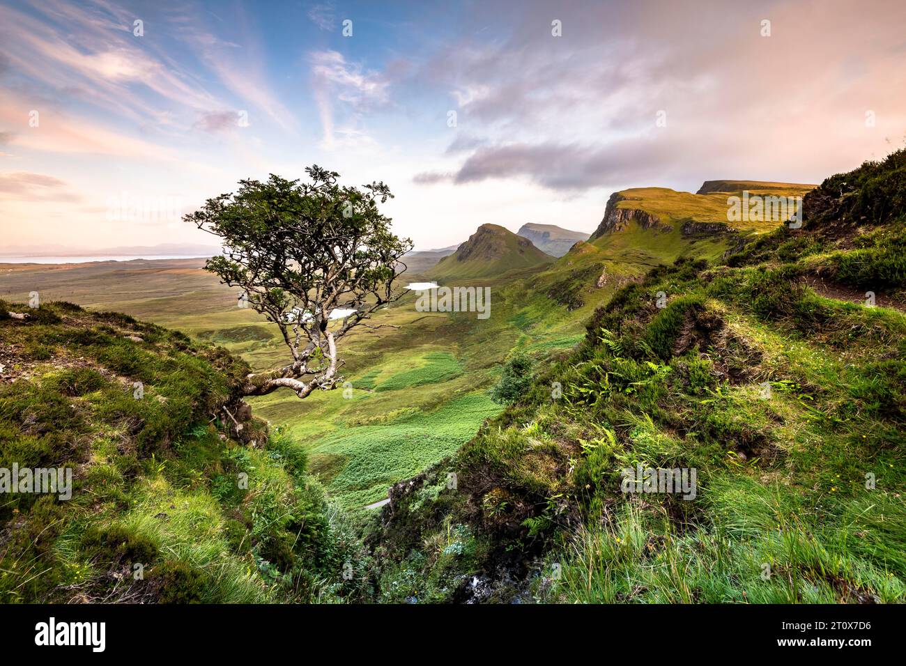 View of rocky landscape Quiraing, Trotternish Ridge, Highlands, Isle of ...