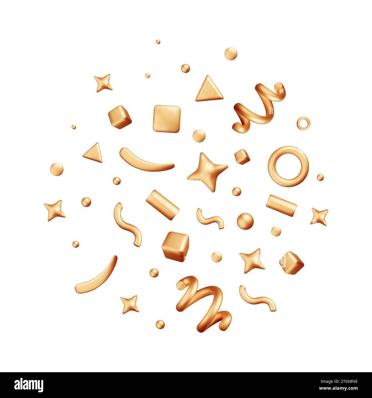 Festive party popper gold Cut Out Stock Images & Pictures - Alamy