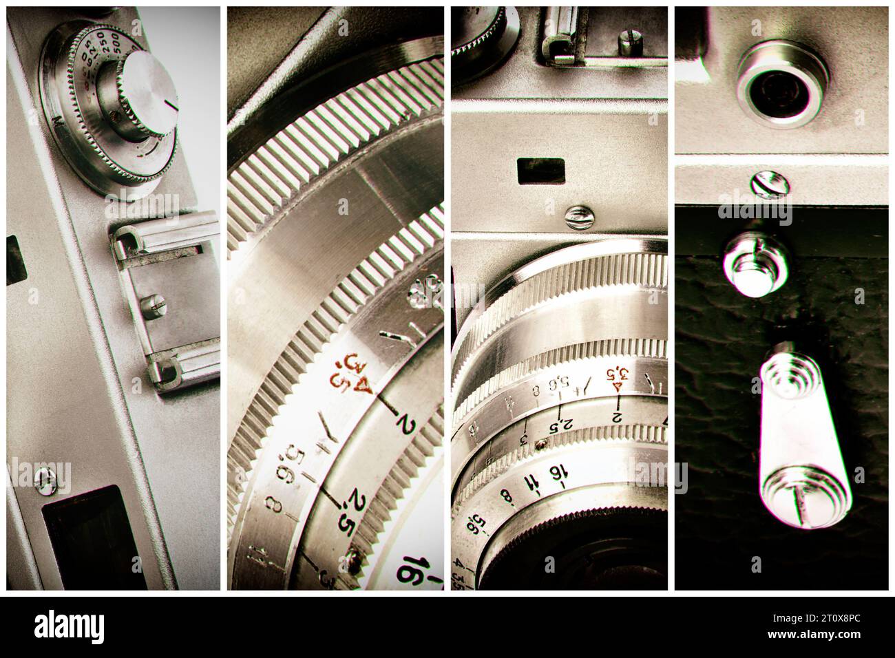 Concept old retro soviet rangefinder vintage camera isolated white ...