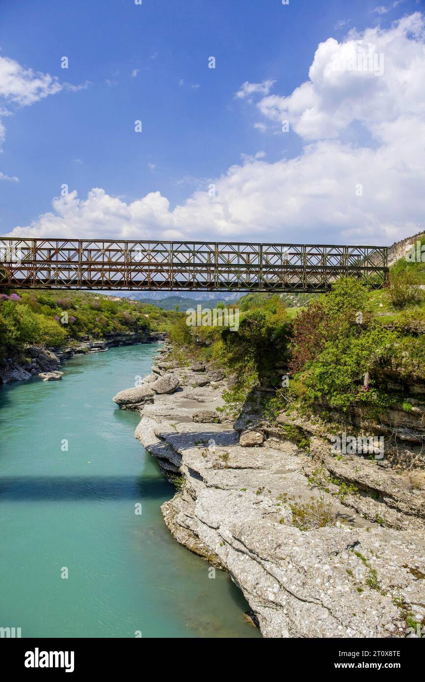 Valley of the Vjosa, the Vjose is one of the few larger natural rivers ...