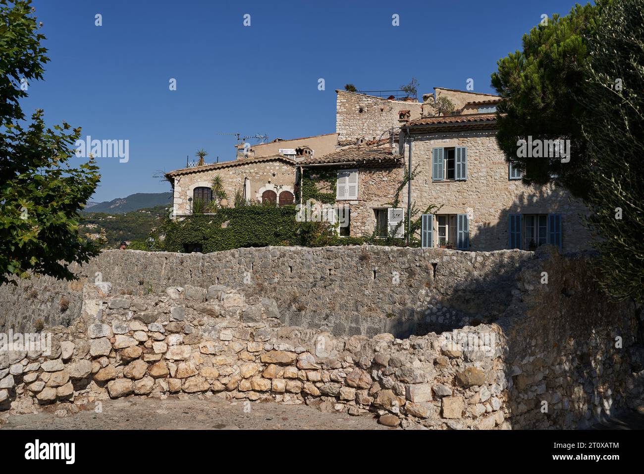 Saint-Paul de Vence, France – August 11, 2023 - traditional old stone ...