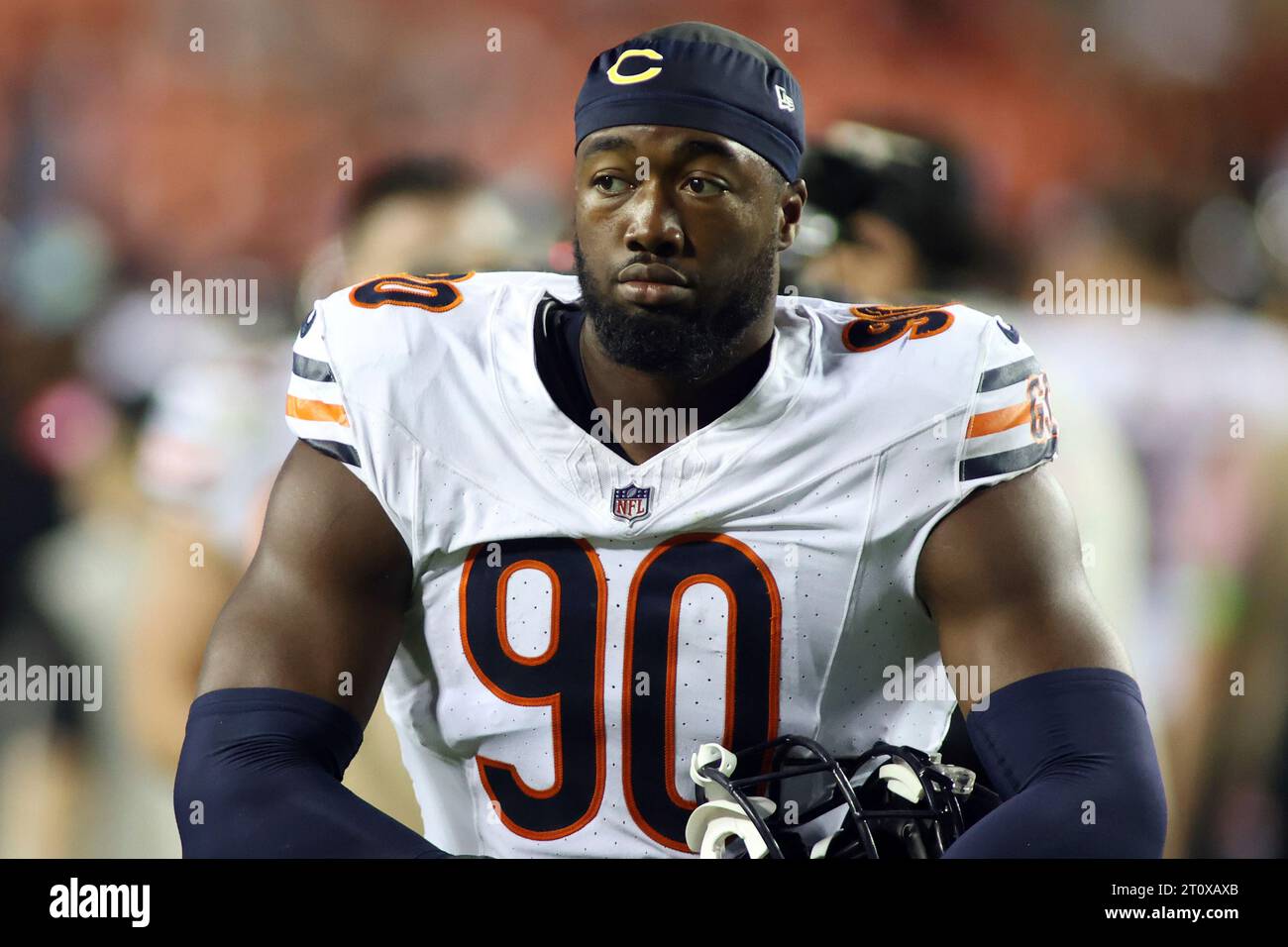 Chicago Bears defensive end Dominique Robinson (90) pictured before an ...