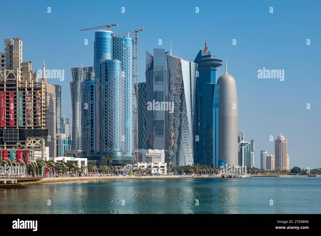 West Bay skyscrapers, Al Dafna, Doha, Qatar Stock Photo - Alamy