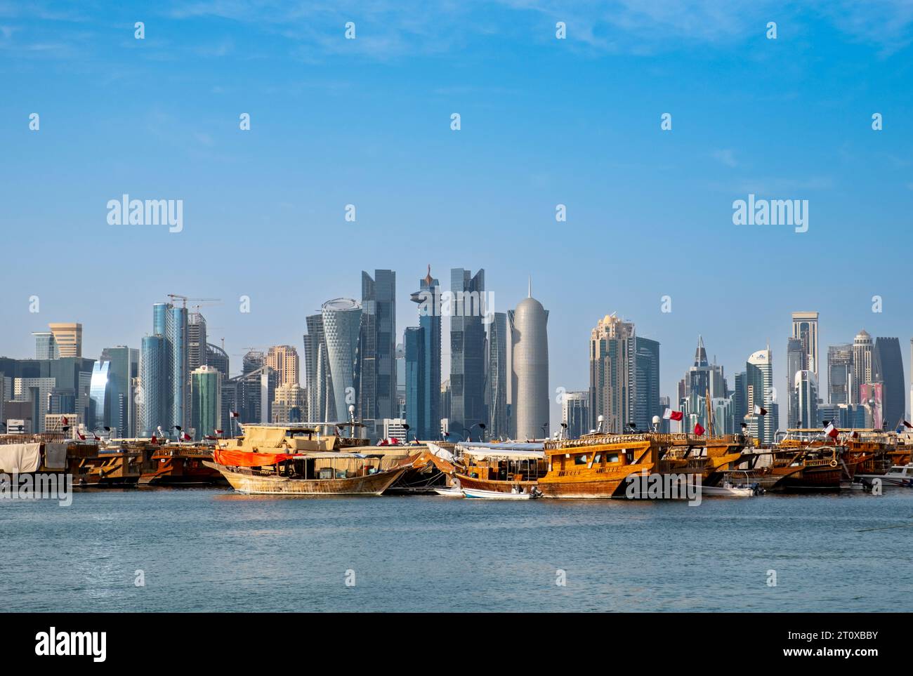 Skyline of West Bay, Al Dafna, Doha, Qatar Stock Photo - Alamy
