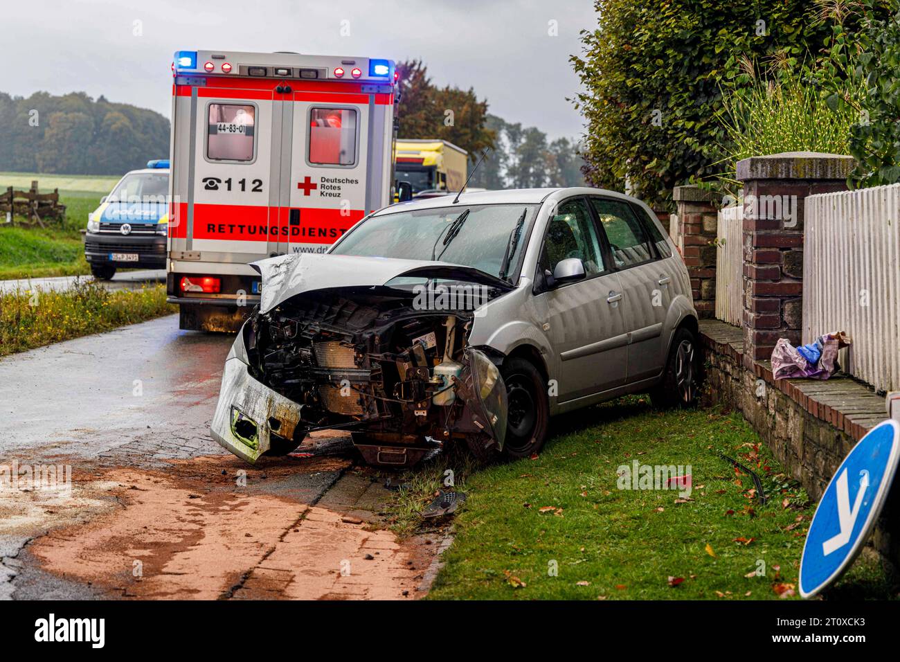 Belm, Deutschland 09. Oktober 2023: Unfall - Belm - Landkreis Osnabrück ...
